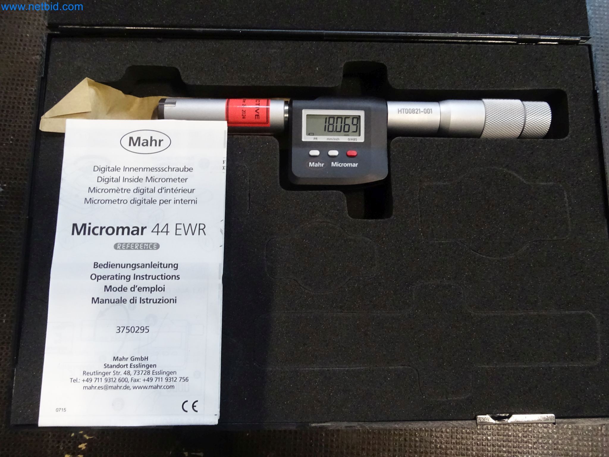 buy used Digital inside micrometer (HT00821-001) Mahr Micromar 44 EWR ...